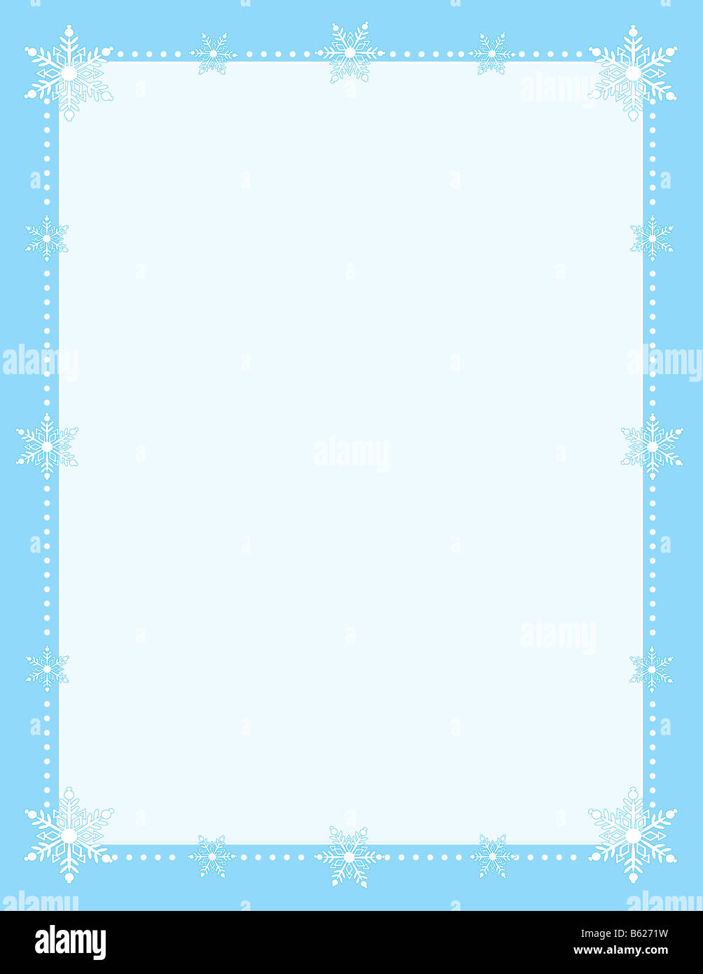 Snowflake Page Border Clip Art