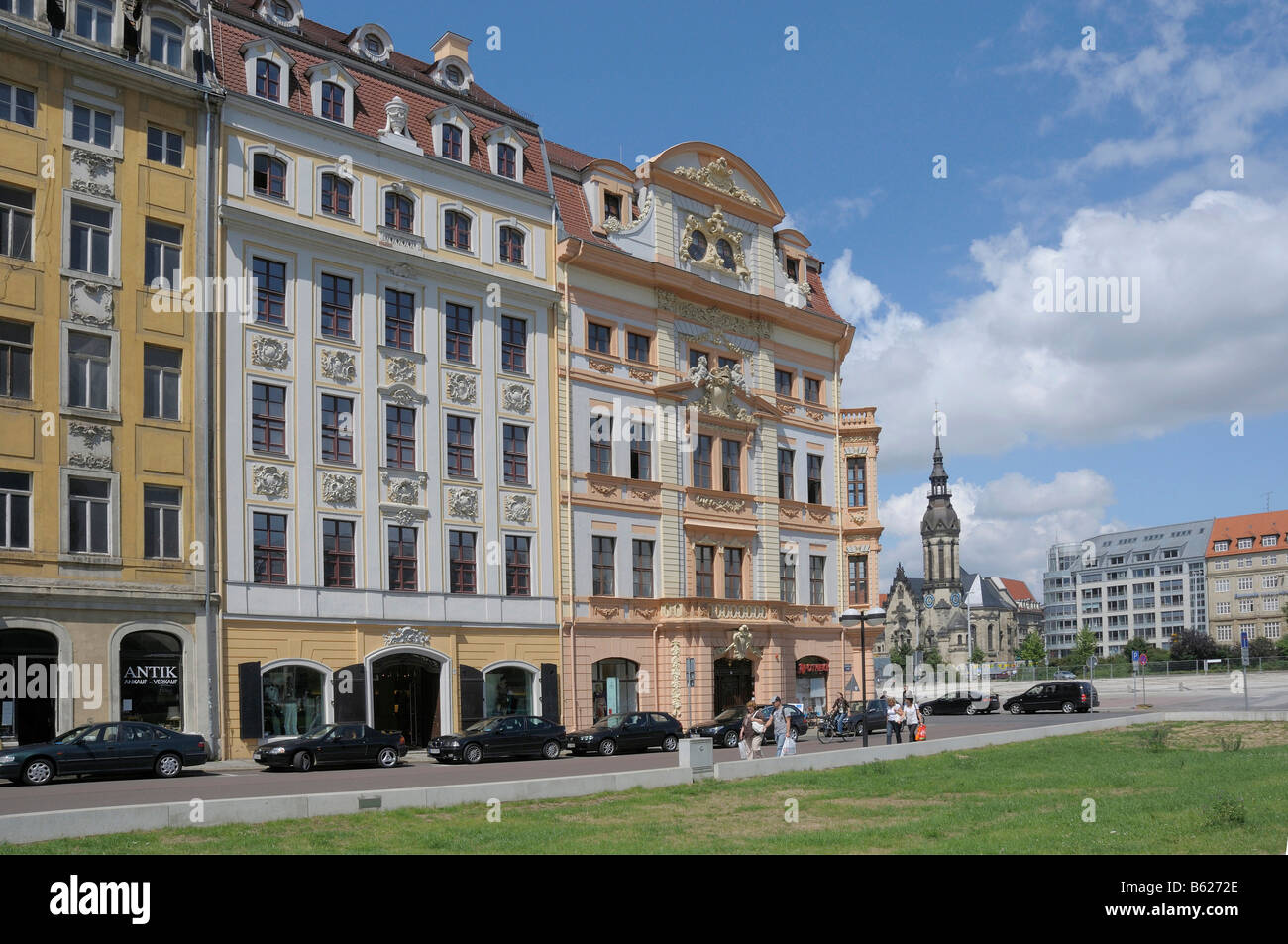 Katharinenstrasse, Romanushaus, Leipzig, Saxony, Germany, Europe Stock ...