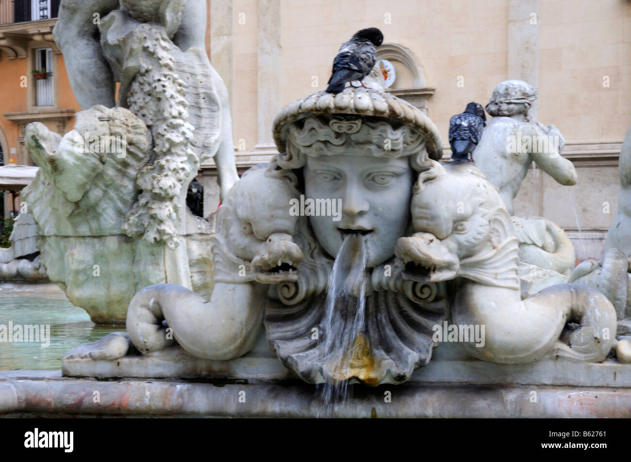 The fountains of the Piazza Navona in Rome. Italy Stock Photo - Alamy