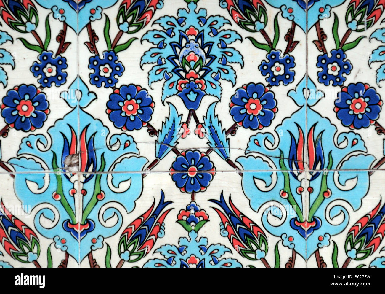 Turkish tile detail, Sultanahmet, Istanbul Stock Photo - Alamy