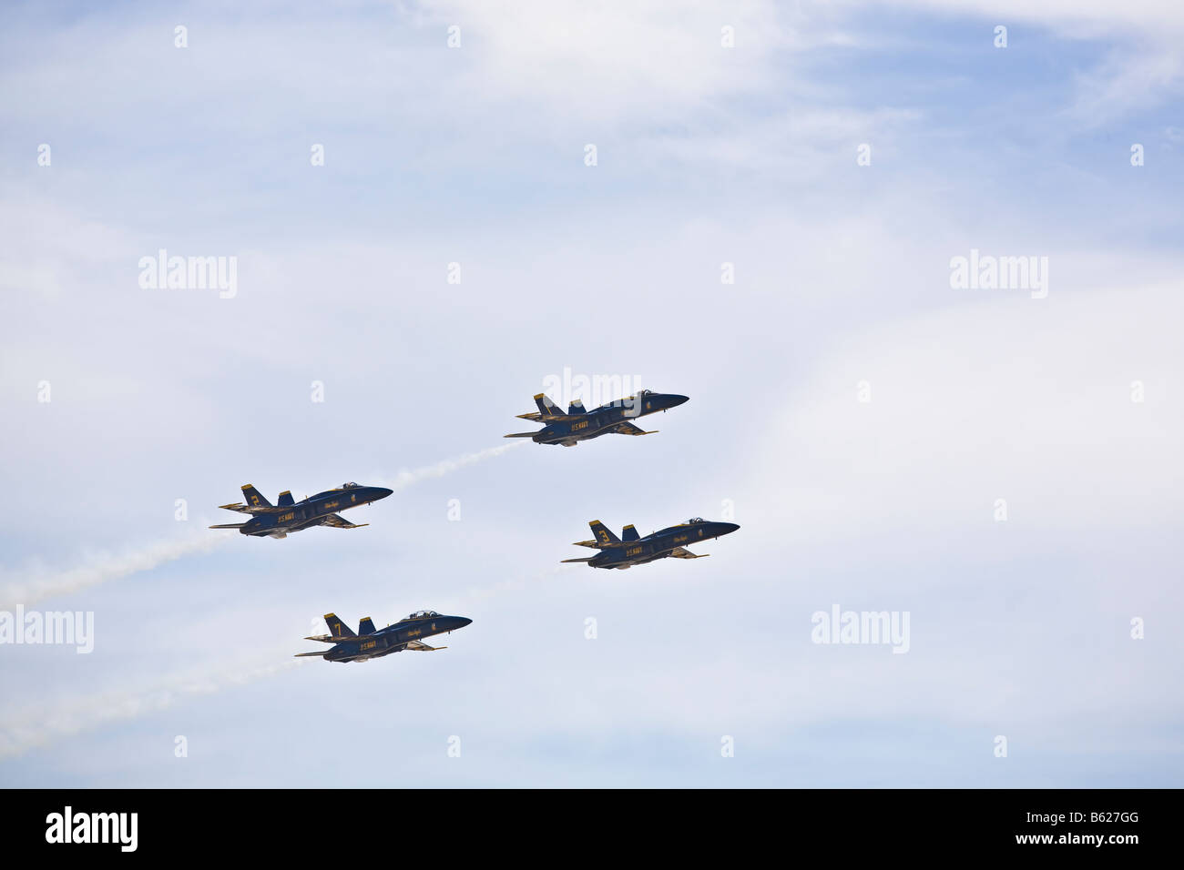 The Blue Angels U S Navy Flight Demonstration Squadron in formation ...