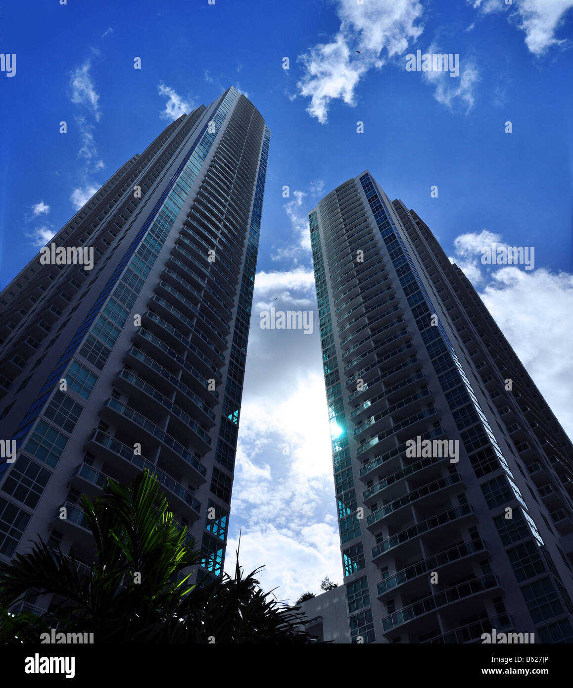 Two condominium buildings in downtown Miami Stock Photo - Alamy
