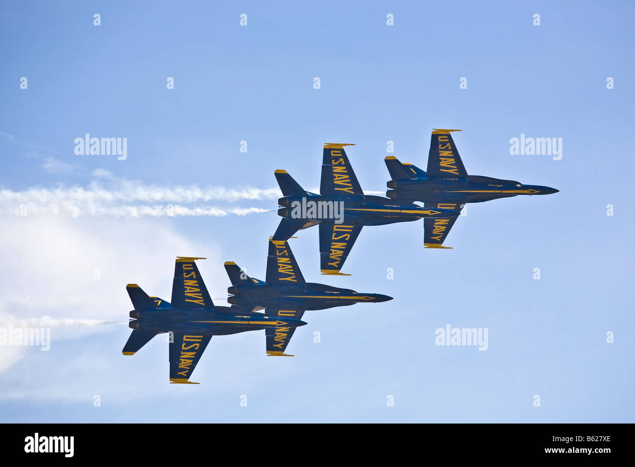 The Blue Angels U S Navy Flight Demonstration Squadron in formation ...