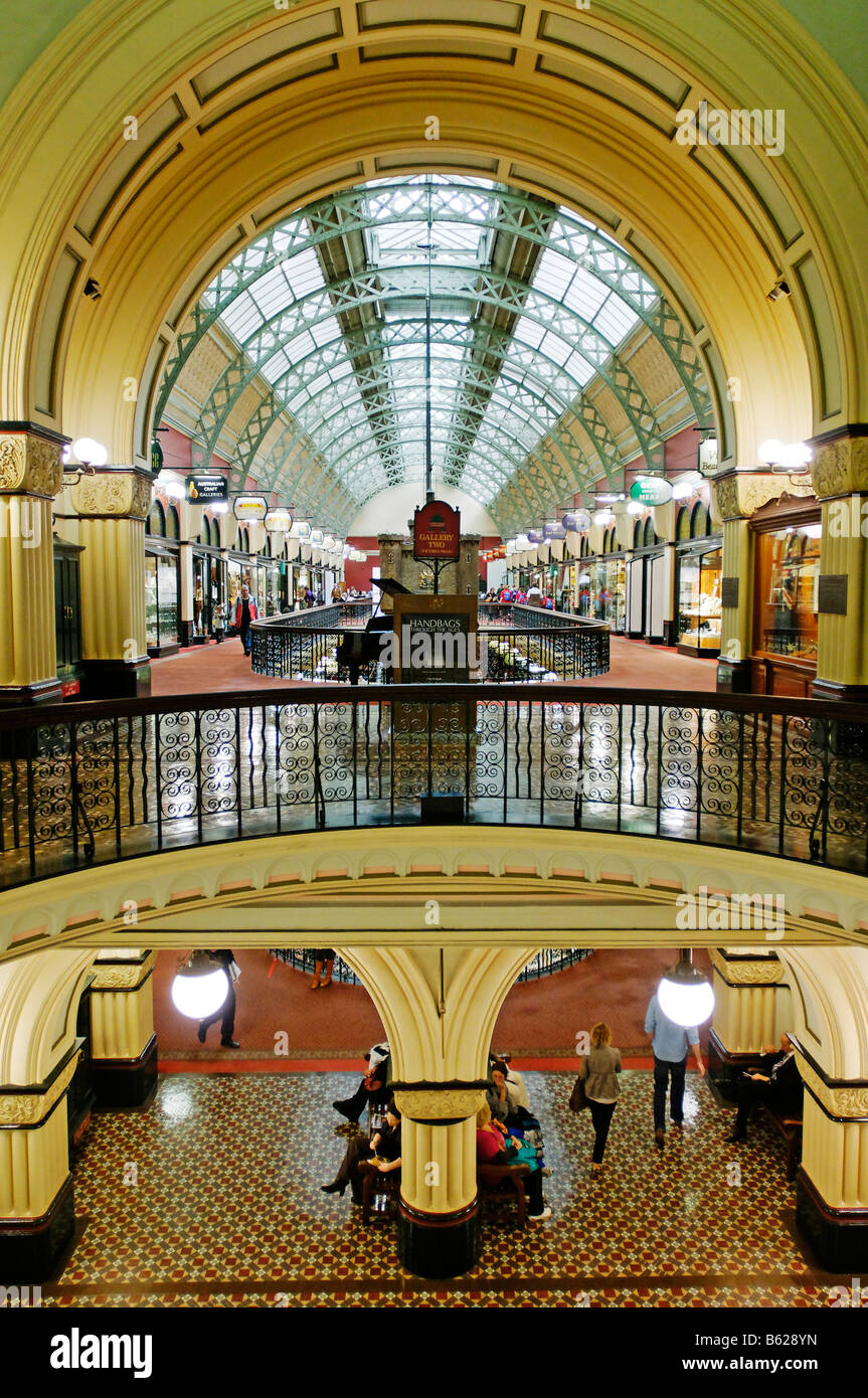 Interior shot of the architecture of the historic Queen Victoria ...