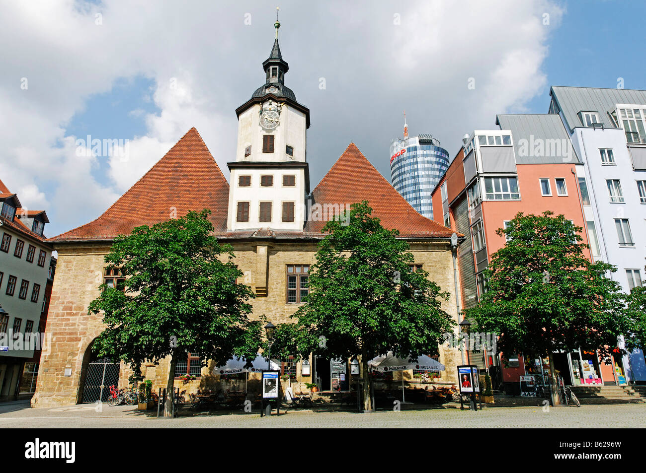City Hall on the market square of Jena, Thuringia, Germany, Europe ...