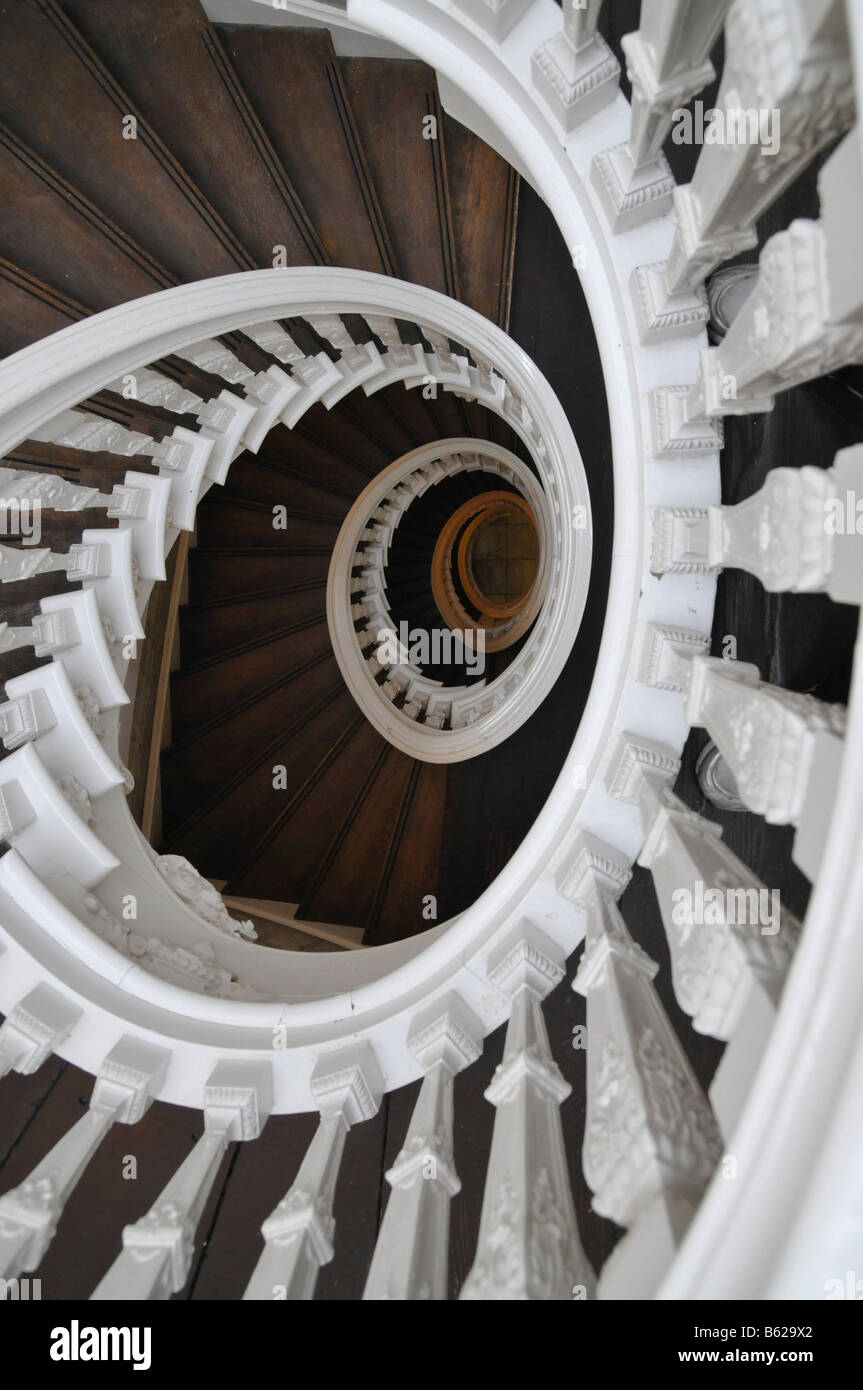 Circular staircase, stairwell, Theatre Museum, Amsterdam, Netherlands ...