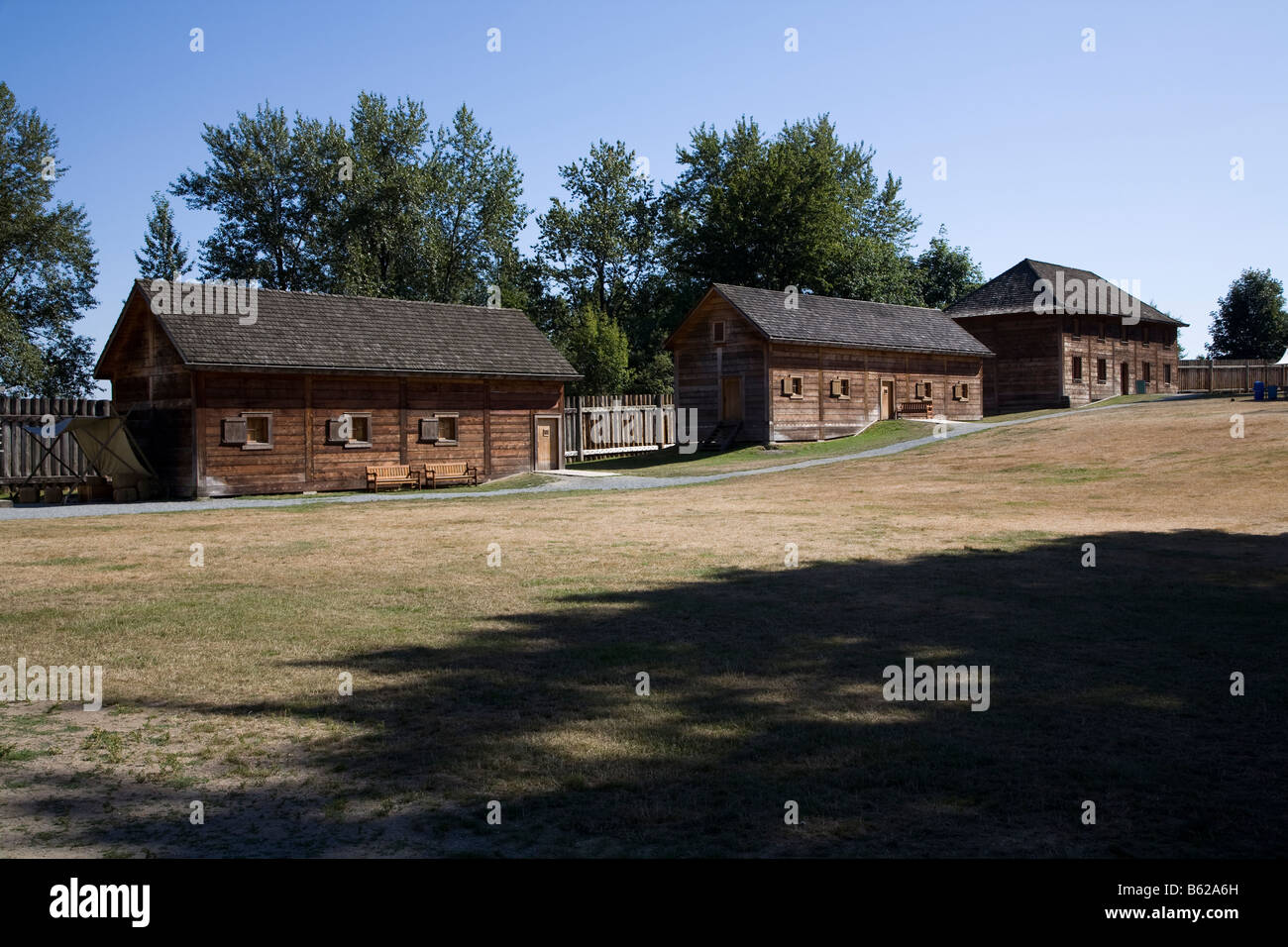 Log cabins at Fort Langley National Historic Site Fort Langley Canada ...