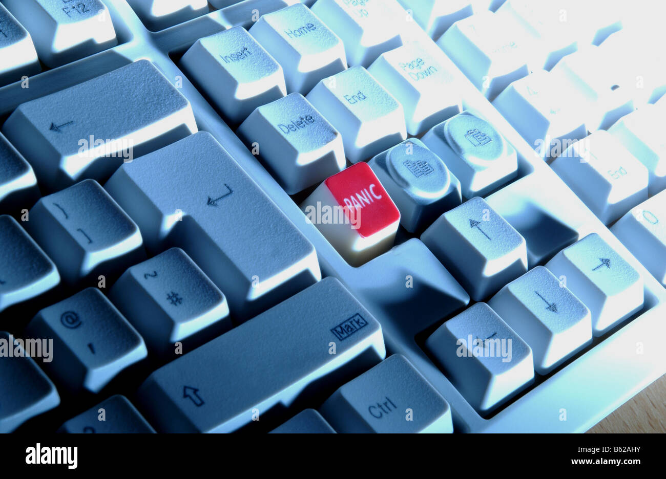 a panic button on a computer keyboard Stock Photo - Alamy