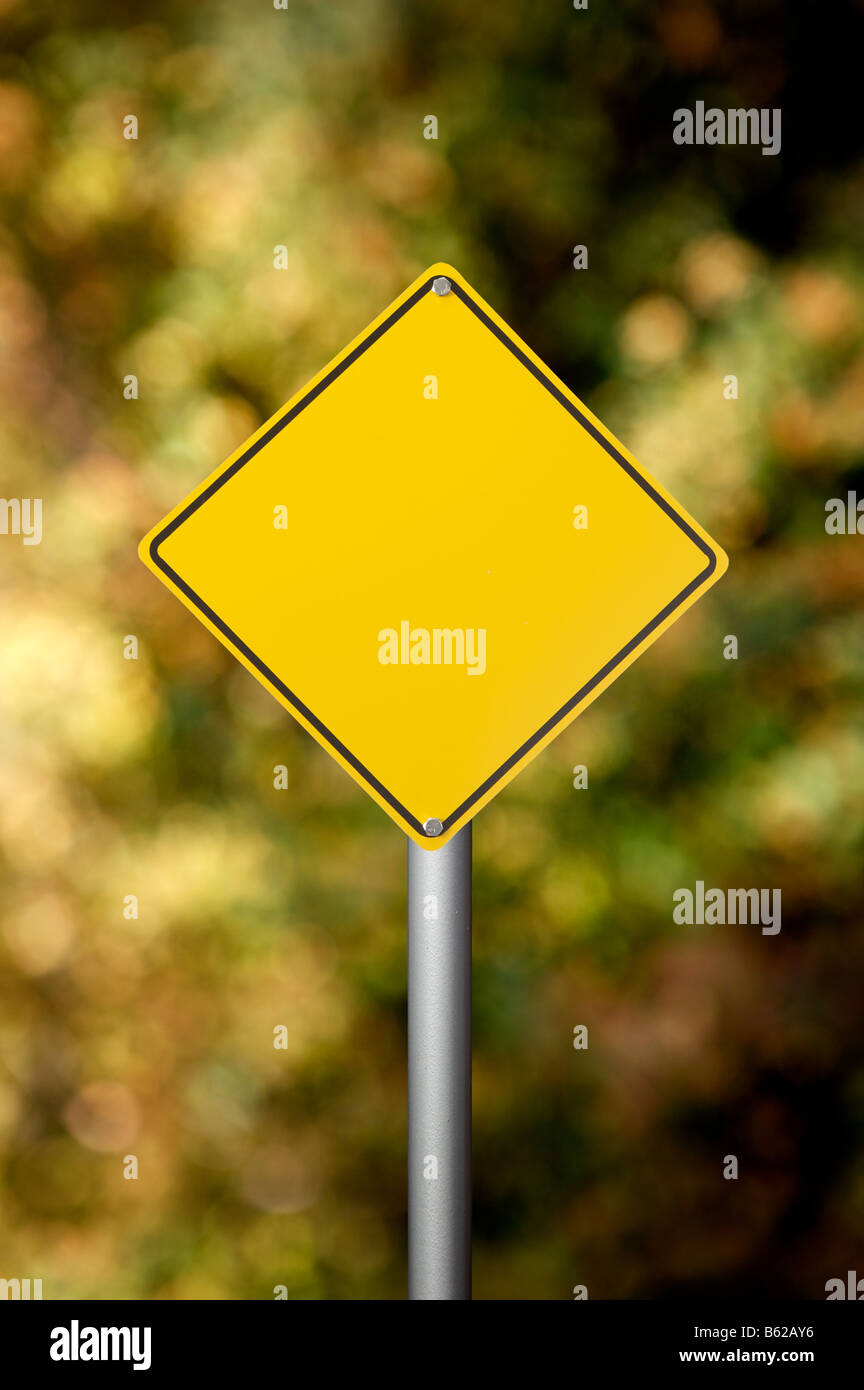blank warning sign Stock Photo - Alamy