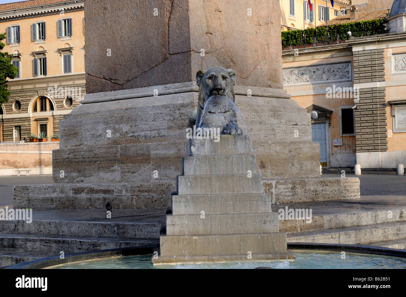 The obelisk of the Piazza de Popolo Rome Italy Stock Photo - Alamy