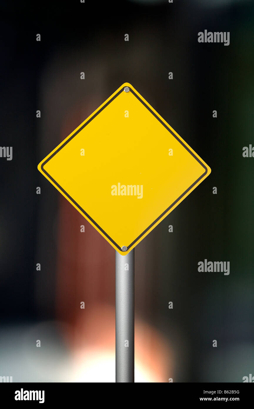 blank warning sign Stock Photo - Alamy