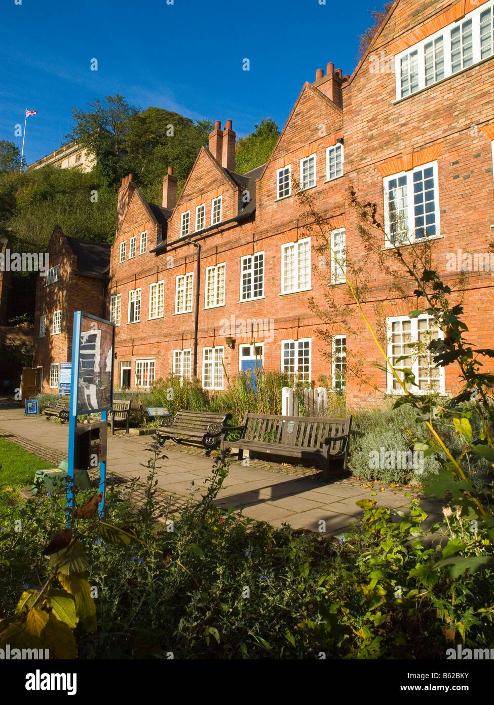 The cottages at the Brewhouse Yard Museum of Nottingham Life on a sunny ...