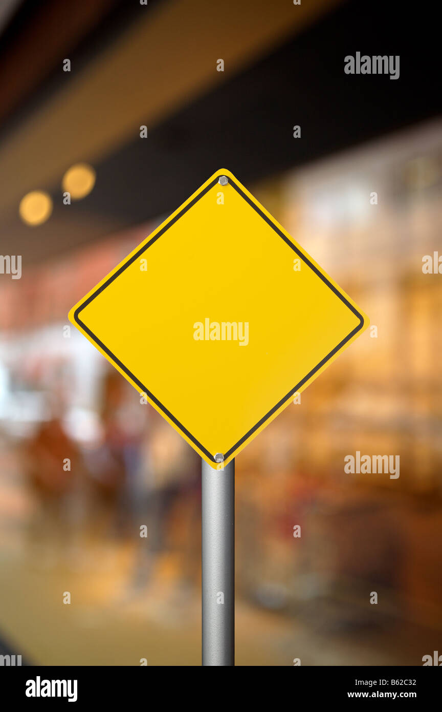 blank warning sign Stock Photo - Alamy