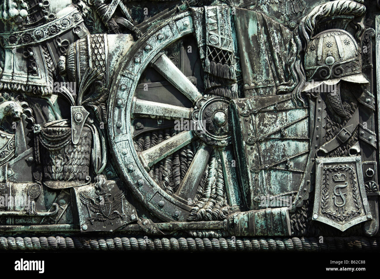 Relief, section of Napoleons Column, Place Vendome, Paris, France ...