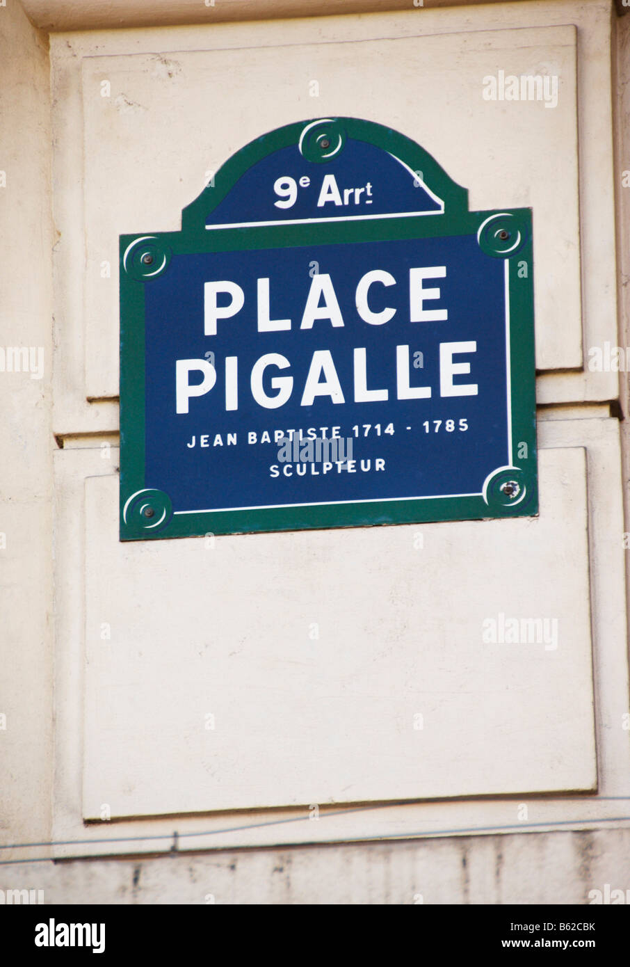 Street sign for the Place Pigalle, Paris, France, Europe Stock Photo ...