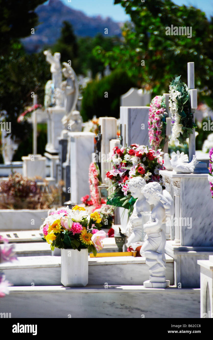 Cemetery in Rhodes, Rhodes Island, Greece, Europe Stock Photo - Alamy