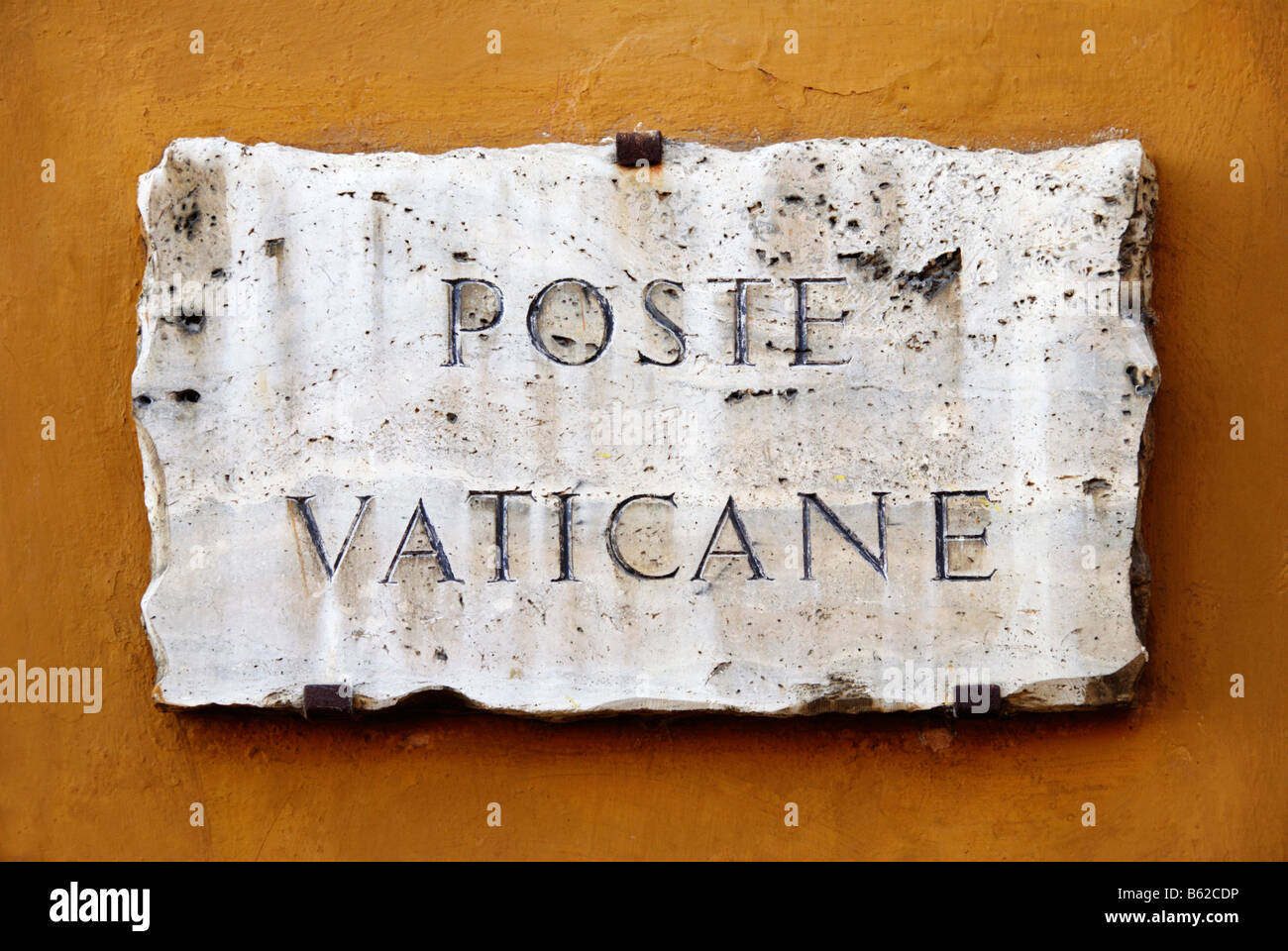 Stone sign, Poste Vaticane, Vatican Post, Vatican, Rome, Italy, Europe ...