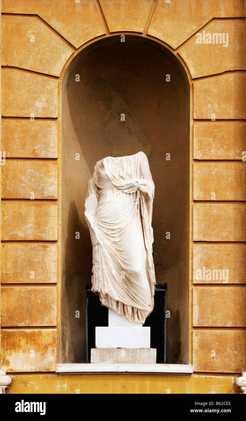 Torso without a head in the Vatican Museum courtyard, Vatican, Rome ...