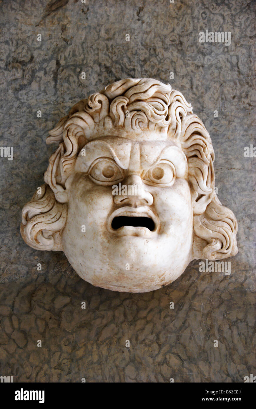 Antiquity mask at the Vatican Museum, Vatican, Rome, Italy, Europe ...