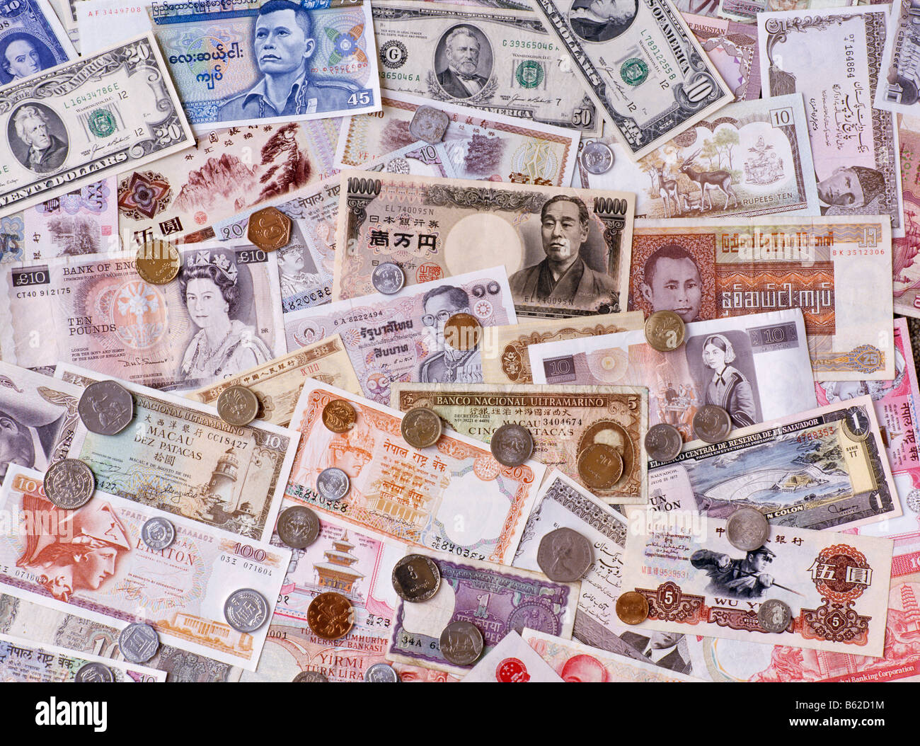 Currency Notes and Coins Stock Photo - Alamy