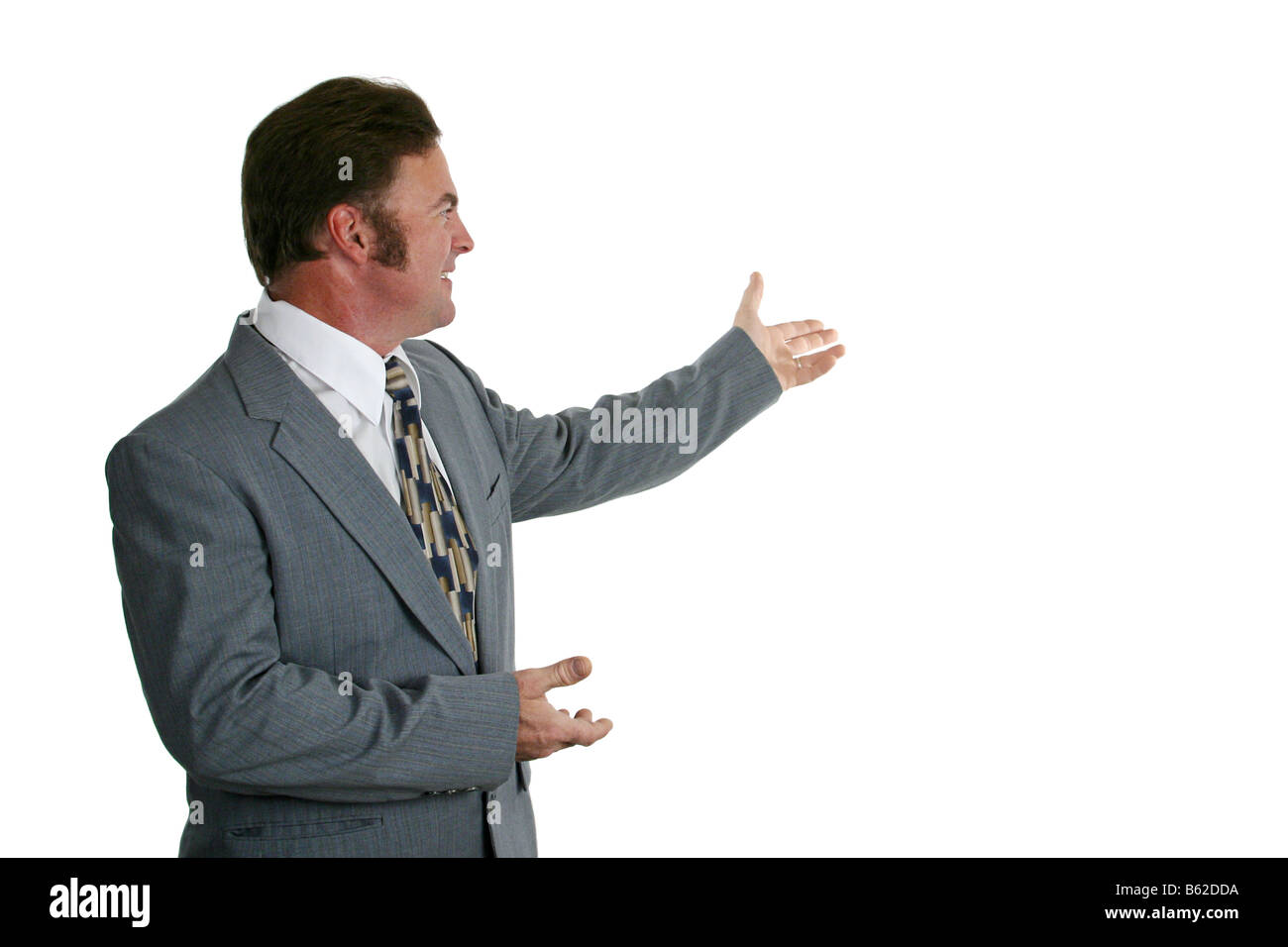 Man pointing at chart and graph Cut Out Stock Images & Pictures - Alamy