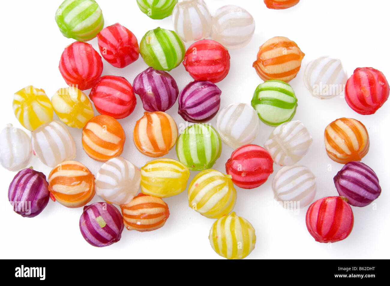 colorful hard sweets on white backround Stock Photo - Alamy