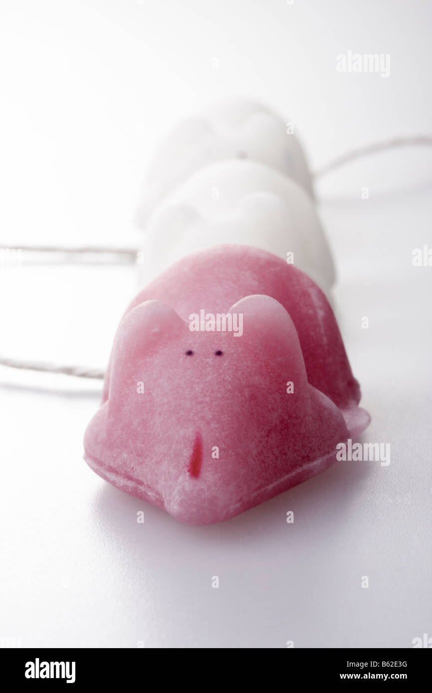 3 pink sugar mice hi-res stock photography and images - Alamy