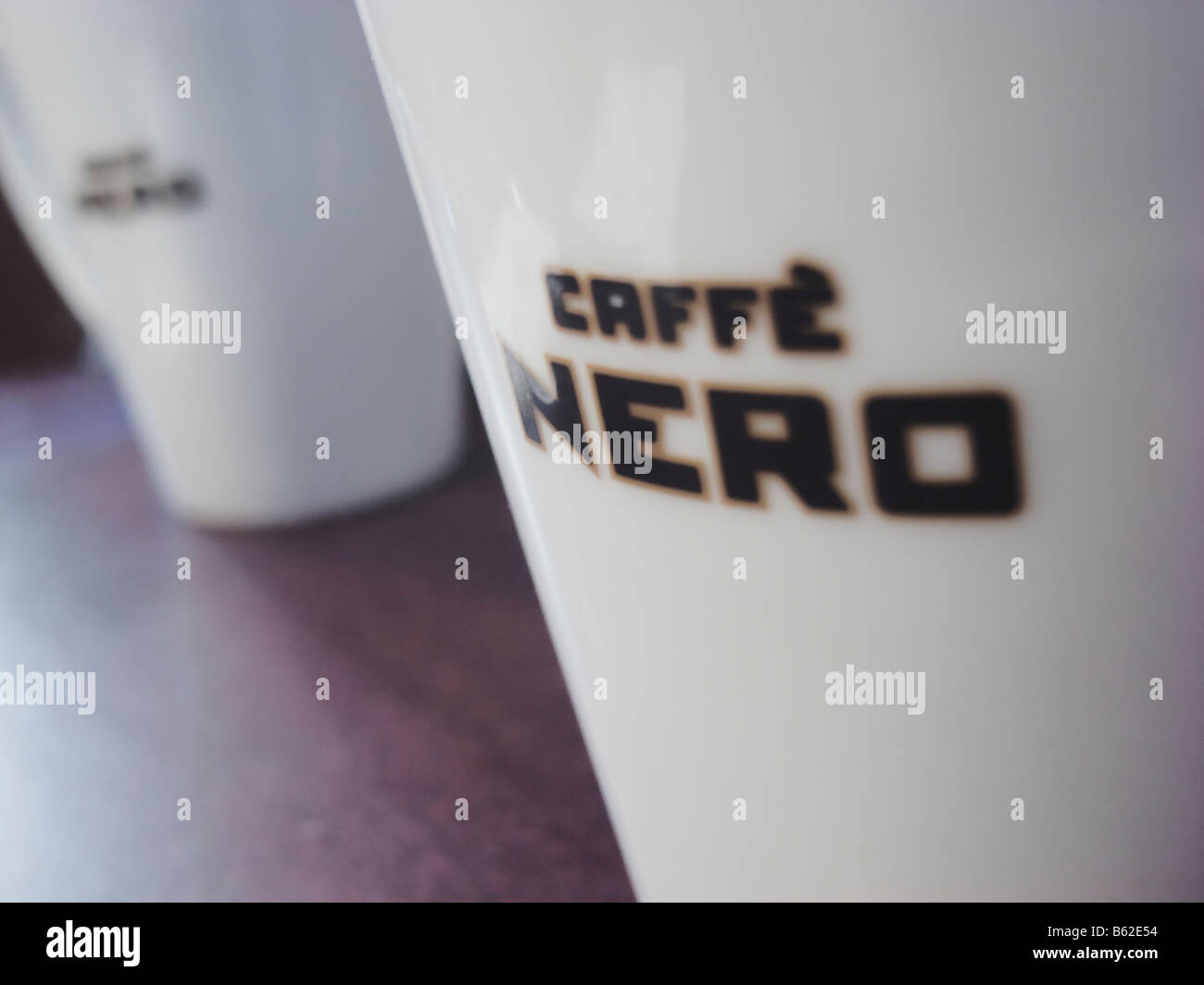 Caffe Nero Cafe cups Two Stock Photo - Alamy