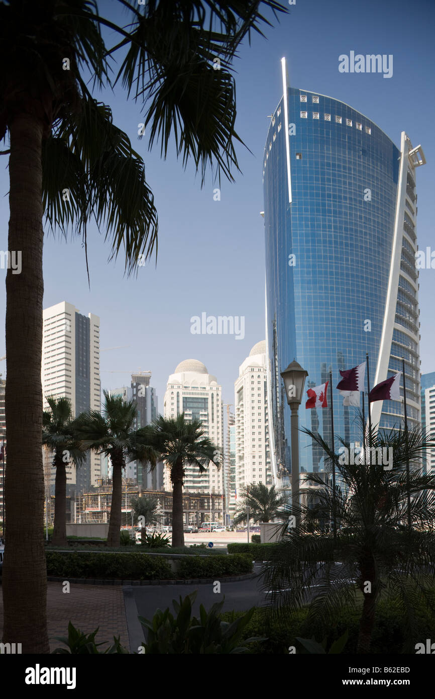 Doha Tower, Doha, Qatar Stock Photo - Alamy