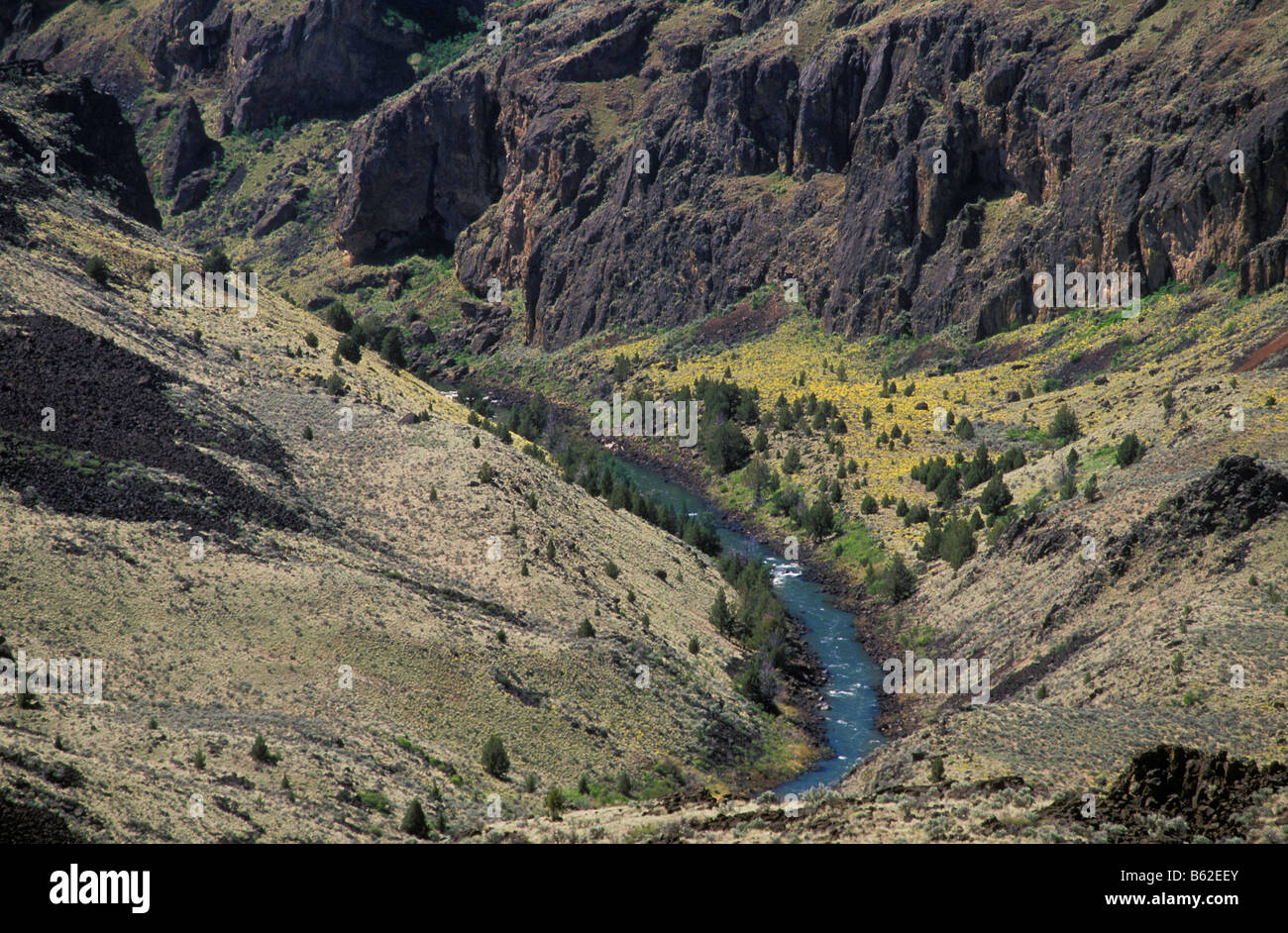 The Owyhee River canyon between Three Forks and Rome in southeast ...