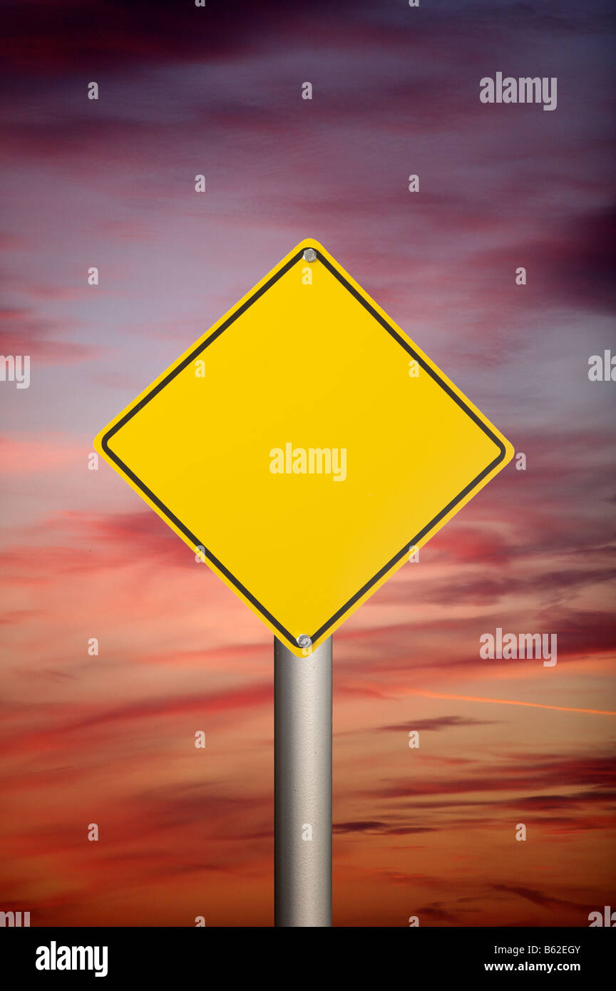 warning blank traffic sign Stock Photo - Alamy