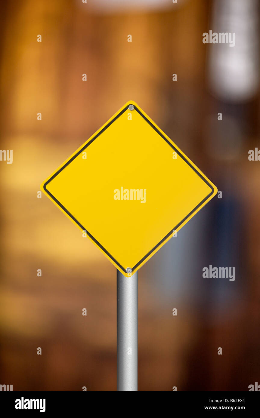 warning blank traffic sign Stock Photo - Alamy