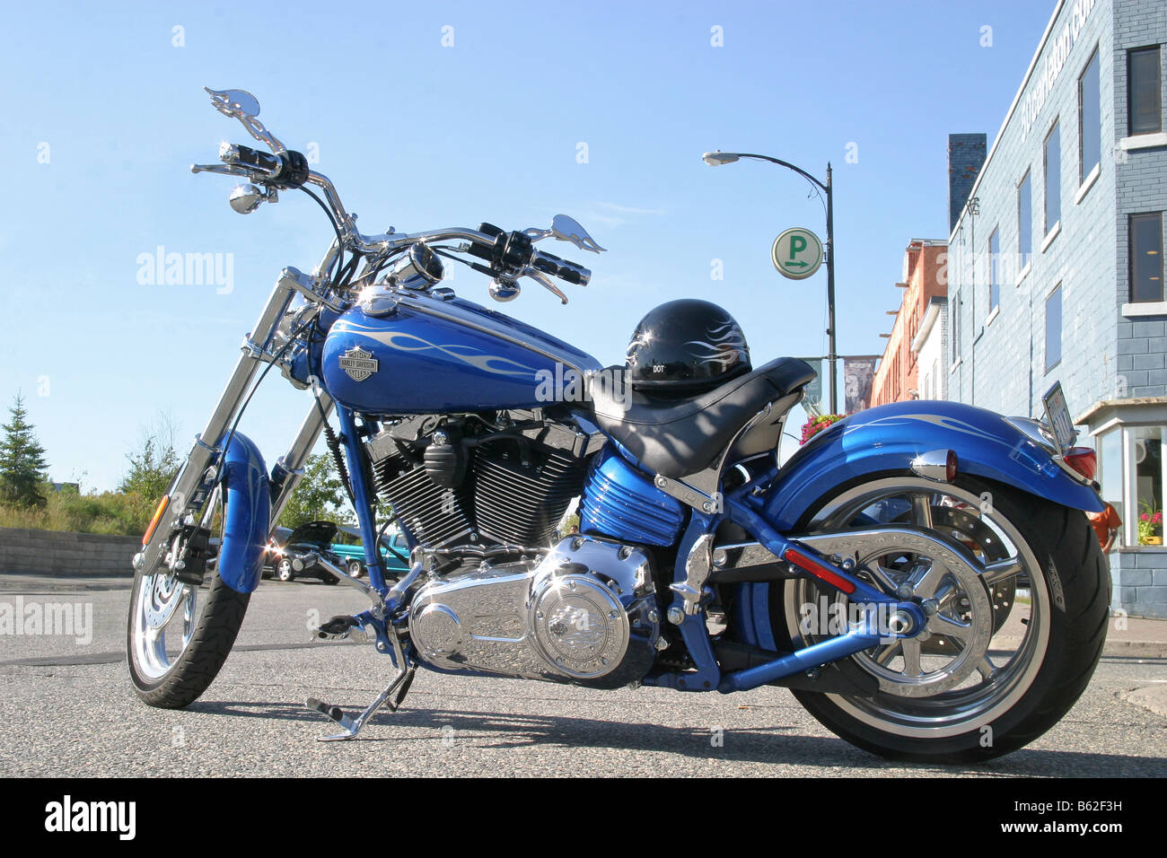 Harley motorcycle bike helmet hi-res stock photography and images - Alamy
