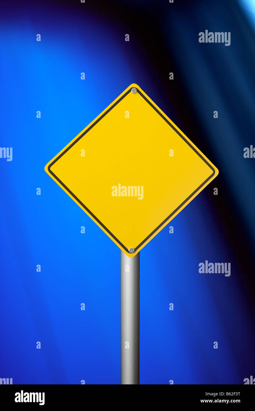 warning blank traffic sign Stock Photo - Alamy