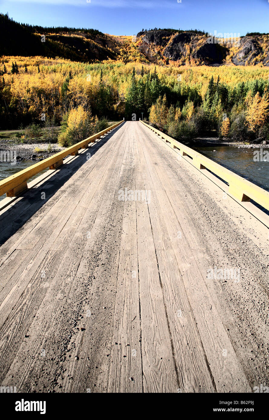 Flat bridge over Tuya River of British Columbia Stock Photo - Alamy
