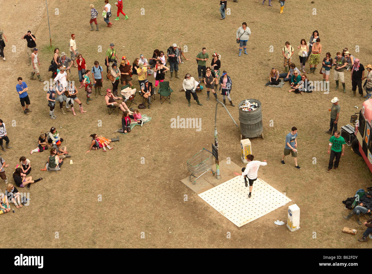 Glastonbury festival aerial hi-res stock photography and images - Alamy
