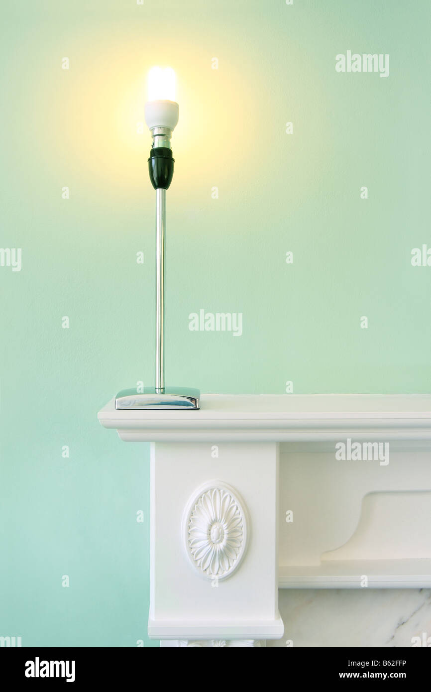 electric lamp with energy saving bulb Stock Photo - Alamy