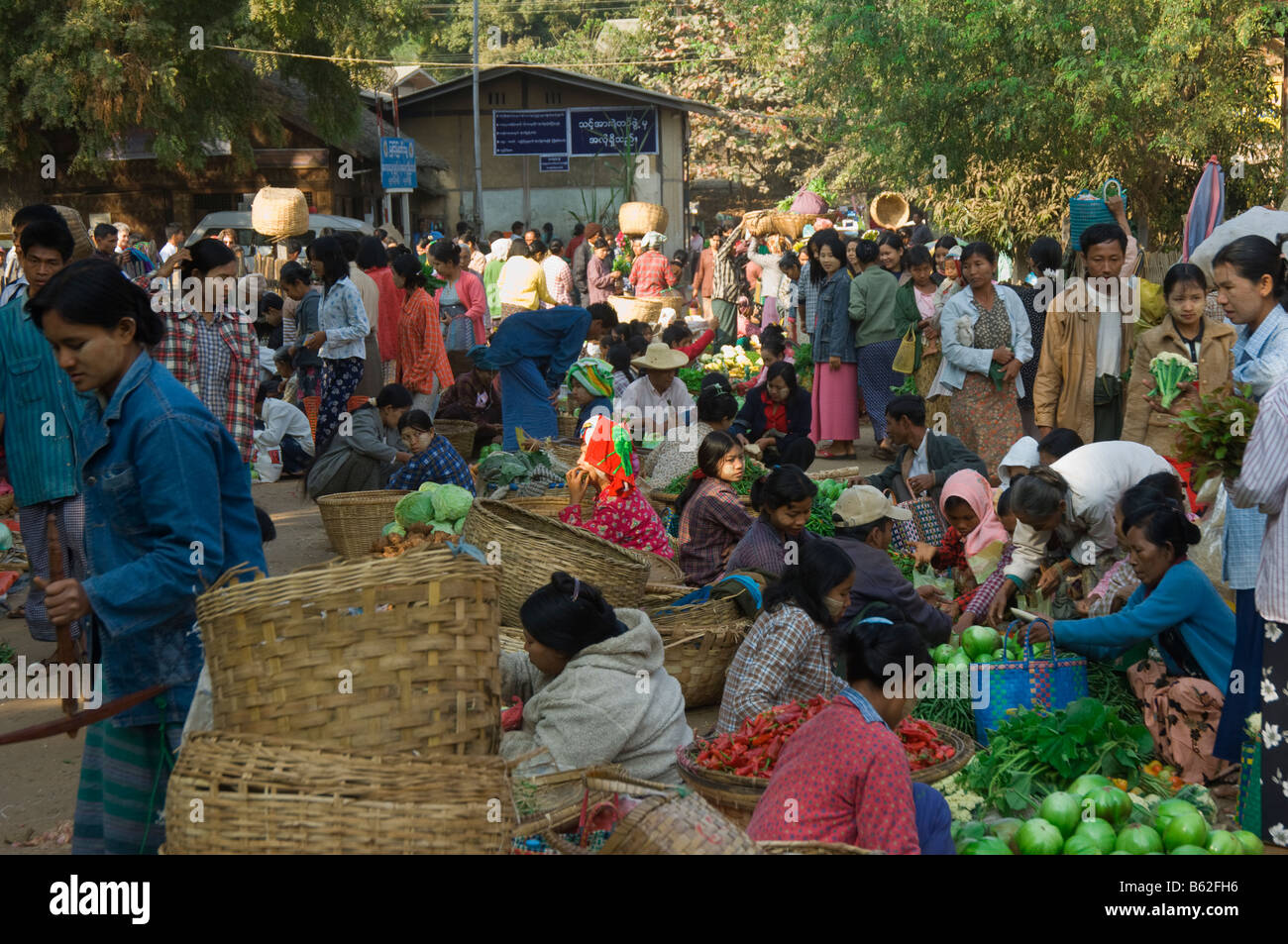 Market of Bagan, Myanmar Stock Photo - Alamy