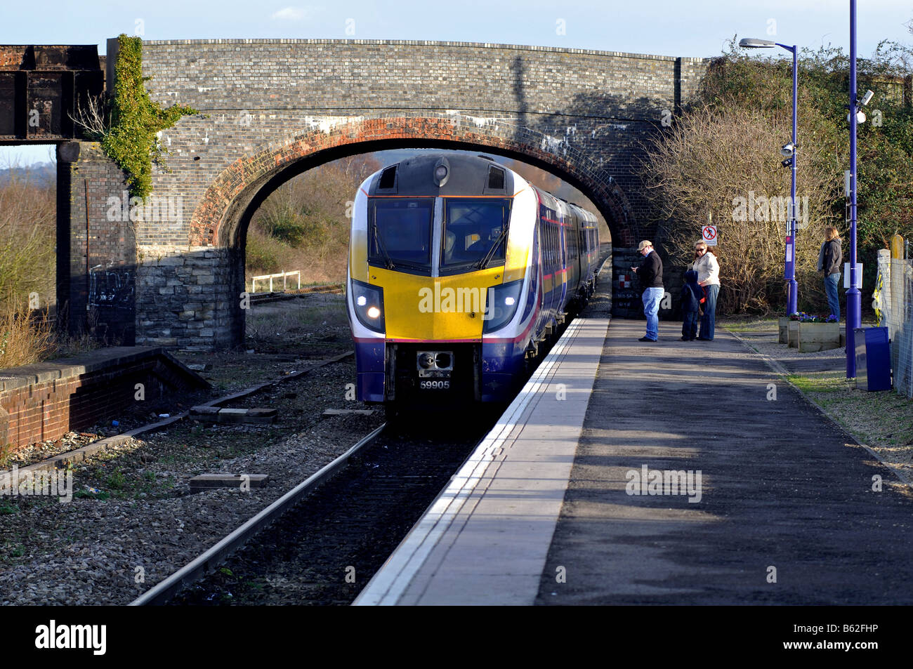 The Cotswold Line at Honeybourne, Worcestershire, England, UK Stock ...