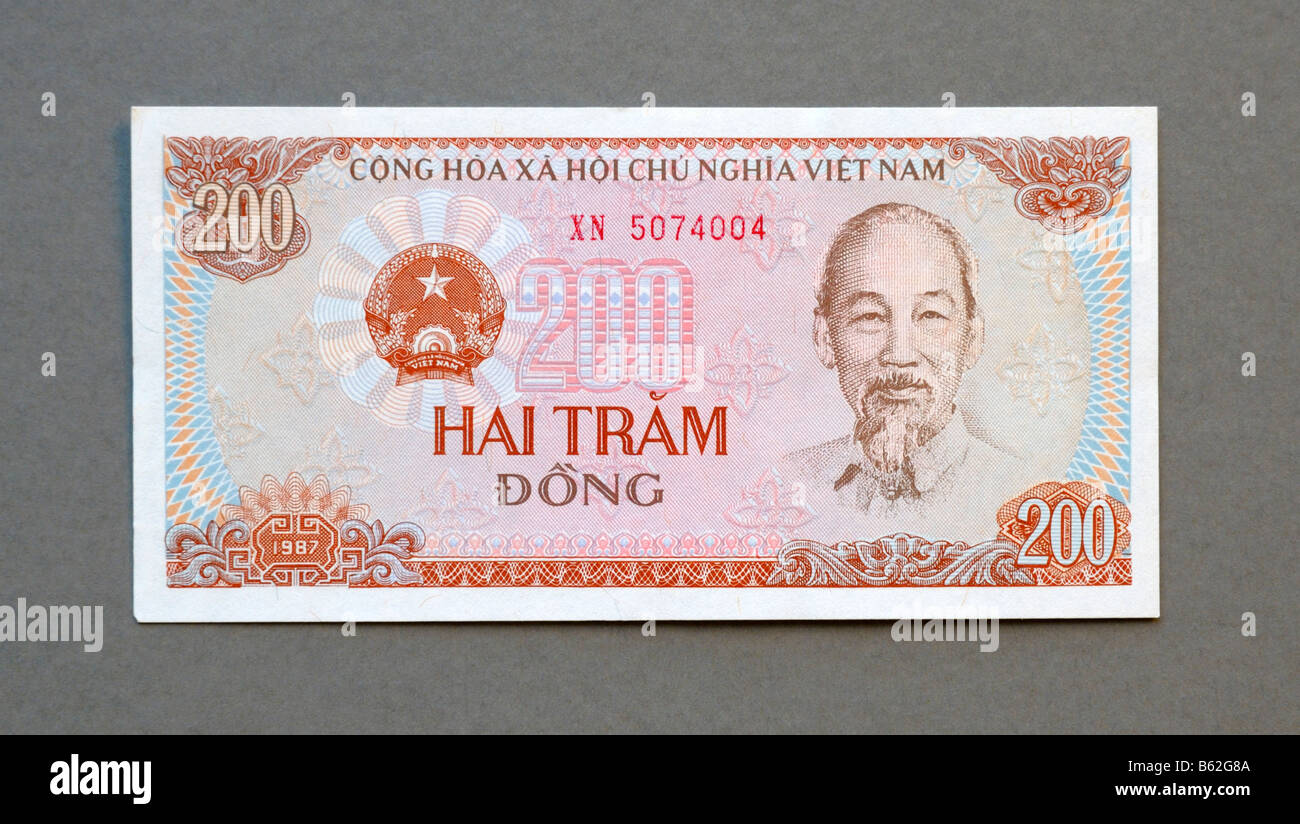 Vietnam 200 Two Hundred Dong Bank Note Stock Photo - Alamy