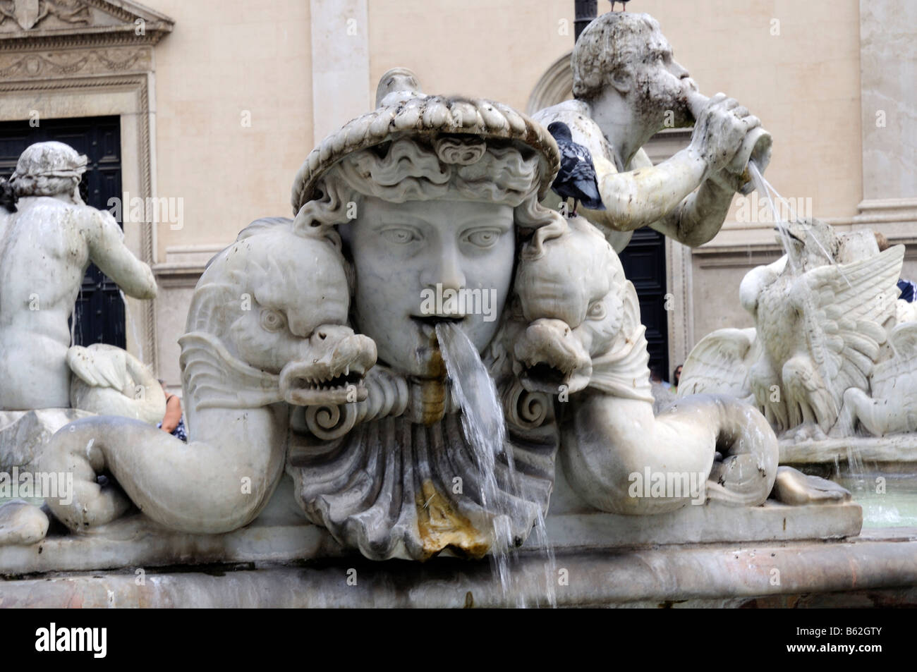 The fountains of the Piazza Navona in Rome. Italy Stock Photo - Alamy