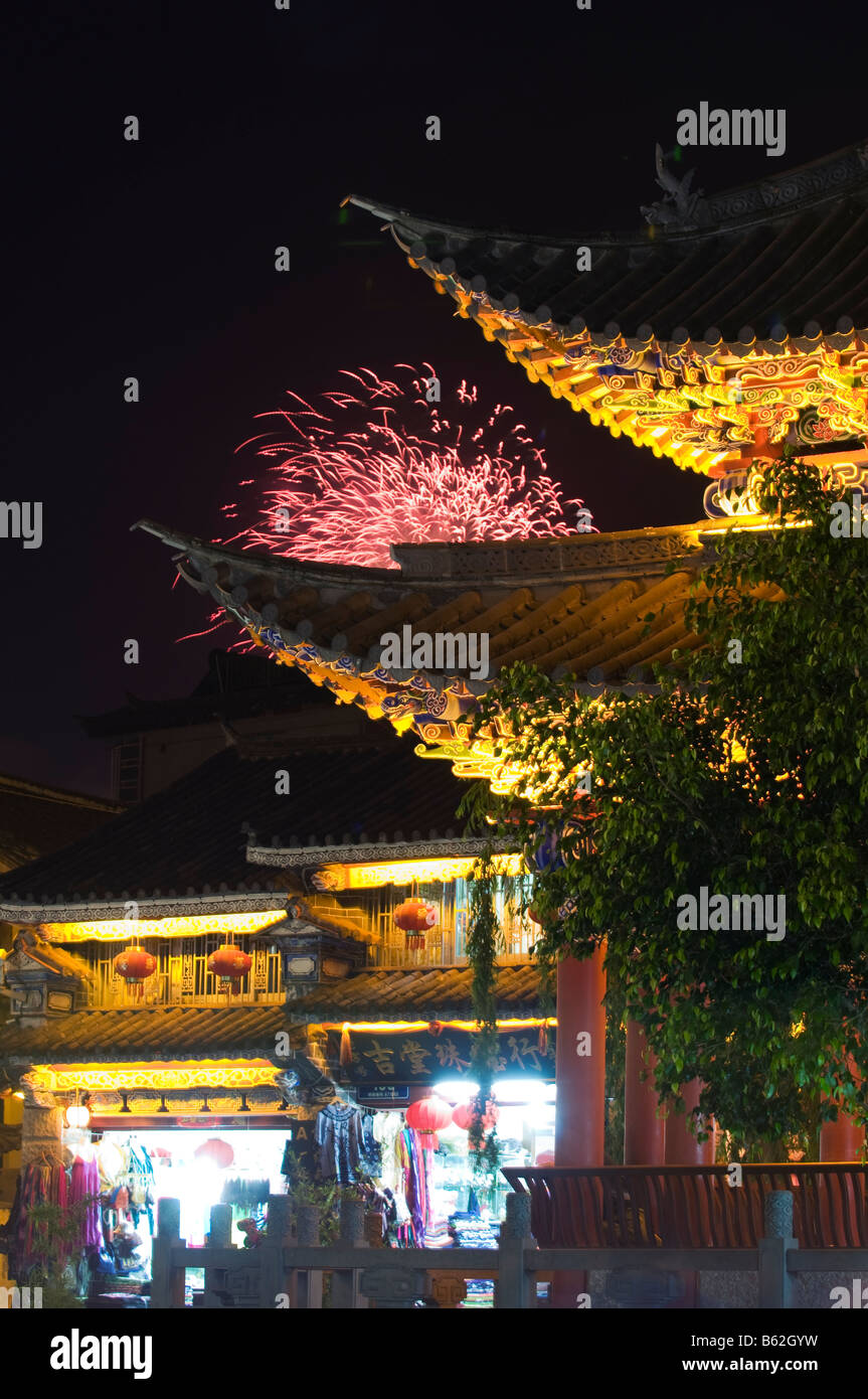 Fireworks china temple hi-res stock photography and images - Alamy