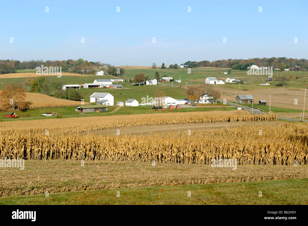 Farm vista scenic in Holmes County Ohio U S Stock Photo - Alamy