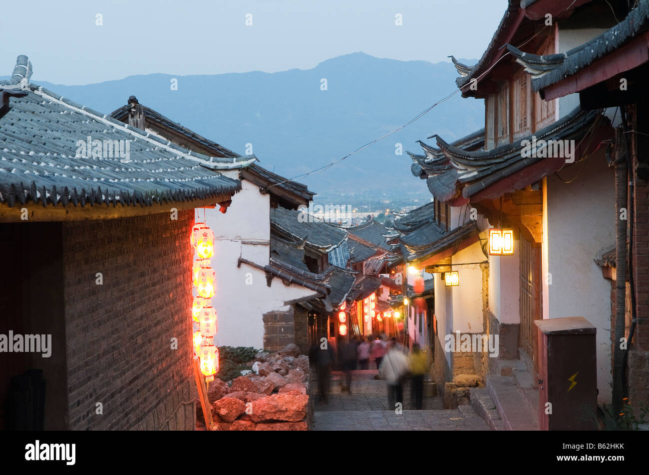 China Yunnan province Lijiang town Unesco World Heritage Site Stock ...