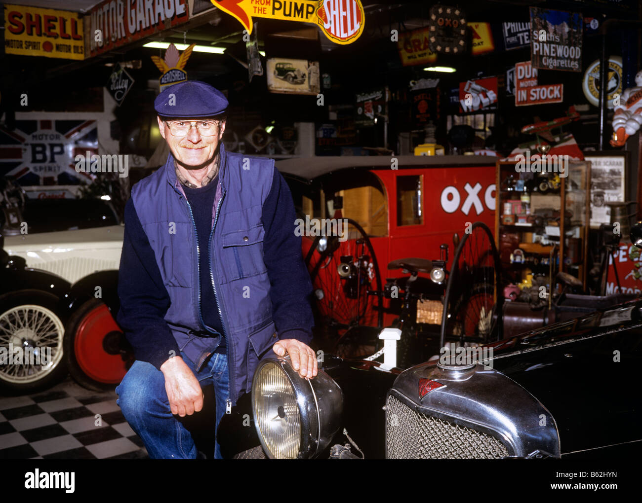 UK England Gloucestershire Bourton on the Water Motor Museum founder ...