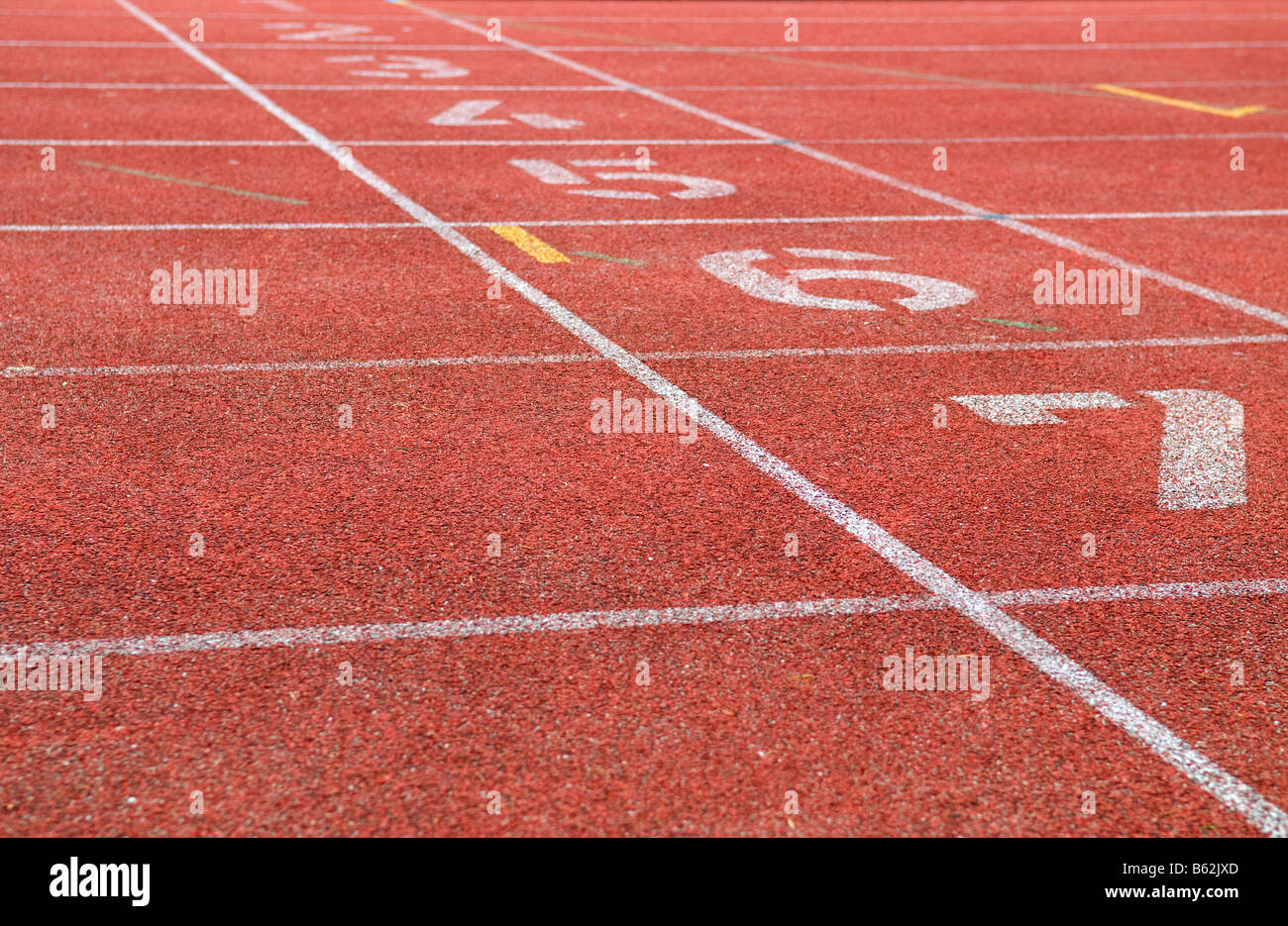 Part of the starting lane of a race track Stock Photo - Alamy