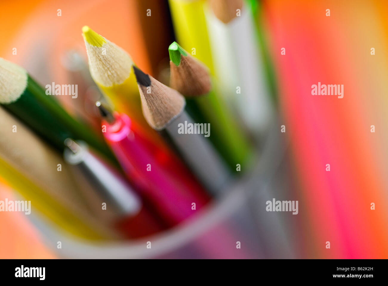 Close-up of colored pencils Stock Photo - Alamy