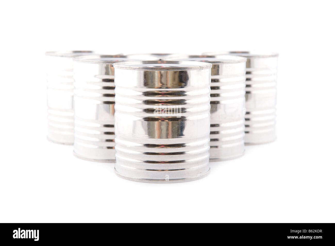 object on white Tin with canned food Stock Photo - Alamy