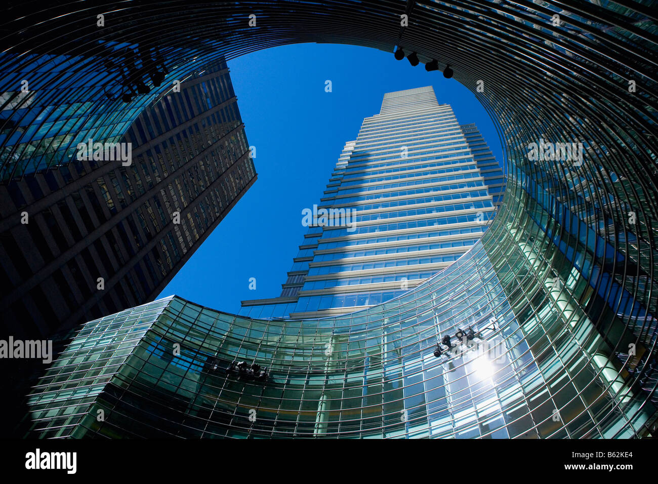 Low angle view of a skyscraper in a city, Manhattan, New York City, New ...