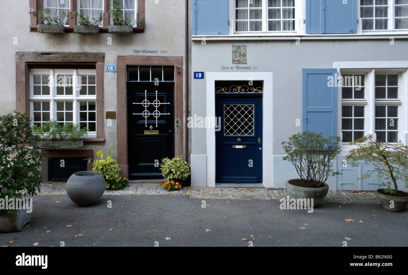 Old town houses of the 14th century, Basel, Switzerland Stock Photo - Alamy